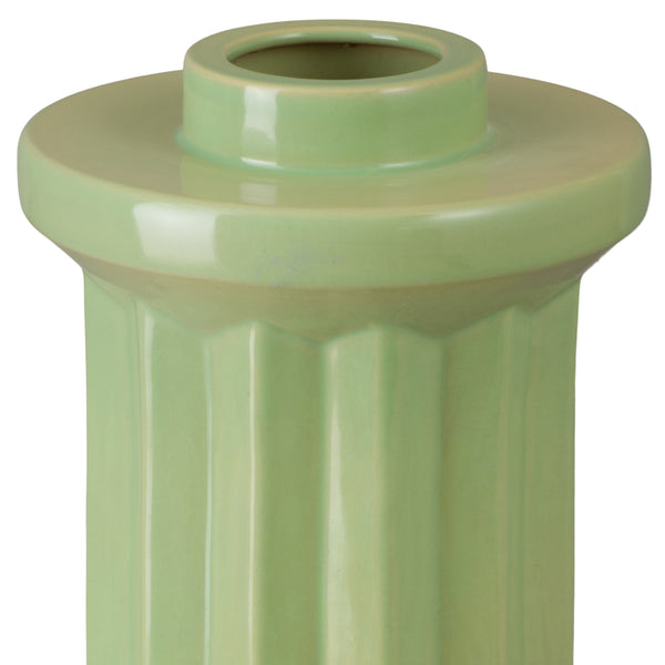 Intrepid 16 in. Apple Green Ceramic Vase - Scenario Home