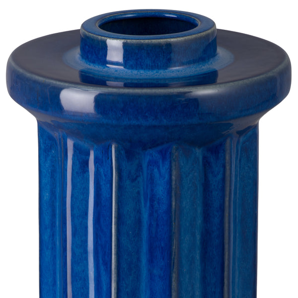 Intrepid 16 in. Blue Ceramic Vase - Scenario Home