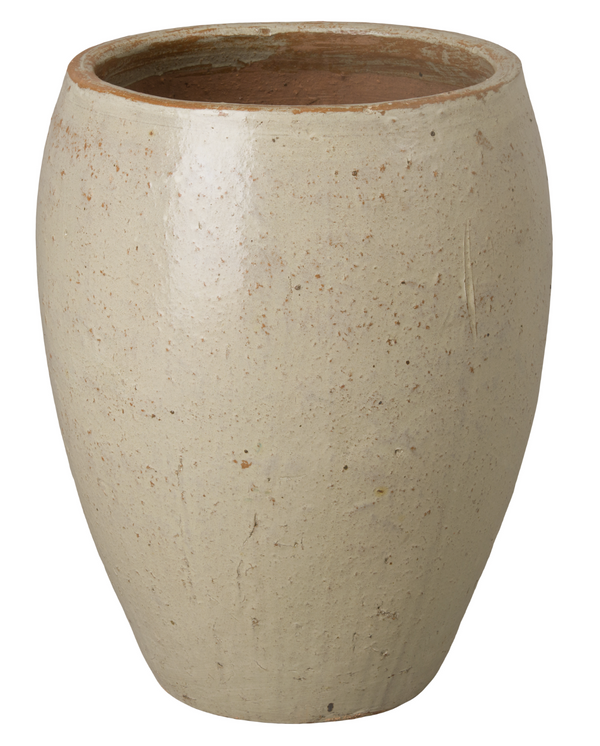 Large Arc Tropical Sand Ceramic Planter - Scenario Home