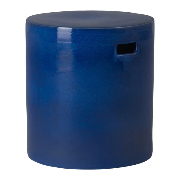 18" Round Ceramic Garden Stool- Blue - Scenario Home