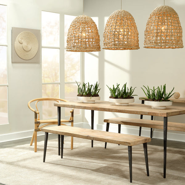 Farmhouse Wood Dining Table, Natural - Scenario Home