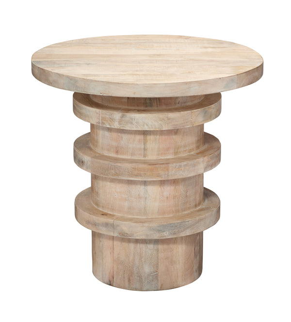 Revolve Wood Side Table, Cream - Scenario Home