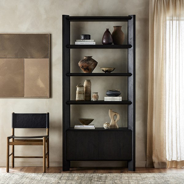 Orwin Bookshelf-Smoked Black Oak - Scenario Home