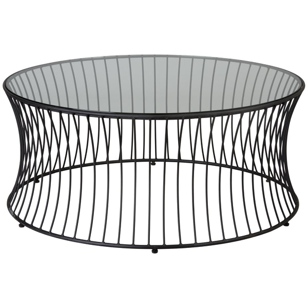 Cage 40 in. Dia Round Coffee Table - Scenario Home