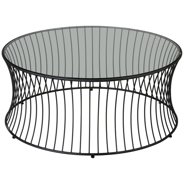 Cage 40 in. Dia Round Coffee Table - Scenario Home