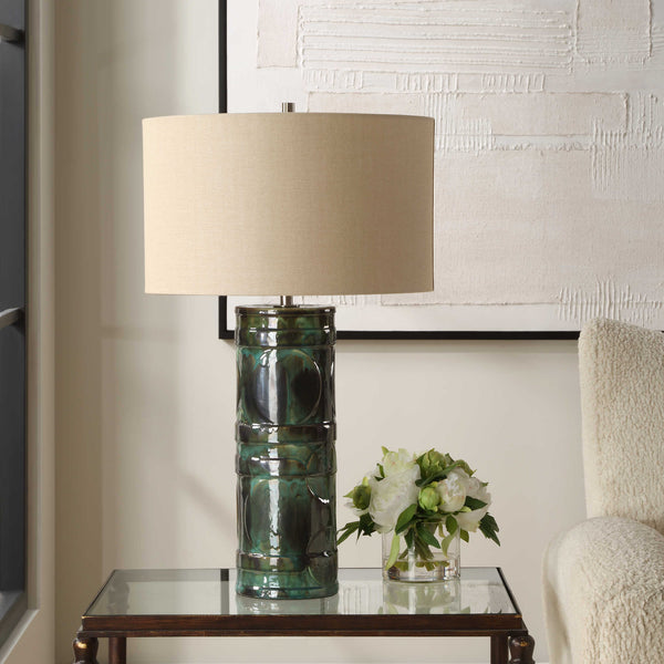 Uttermost Loch Green Glaze Table Lamp - Scenario Home