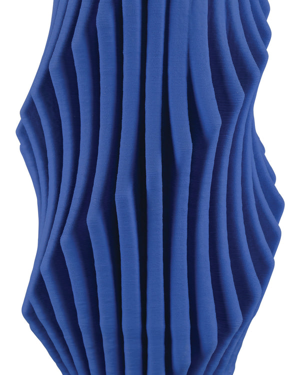 Blue Pleat Large Vase - Scenario Home