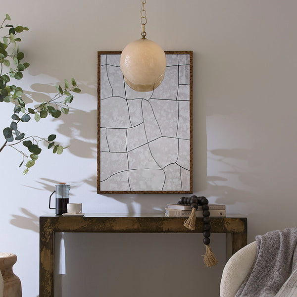 Fractured Hammered Iron Rectangle Wall Mirror - Scenario Home