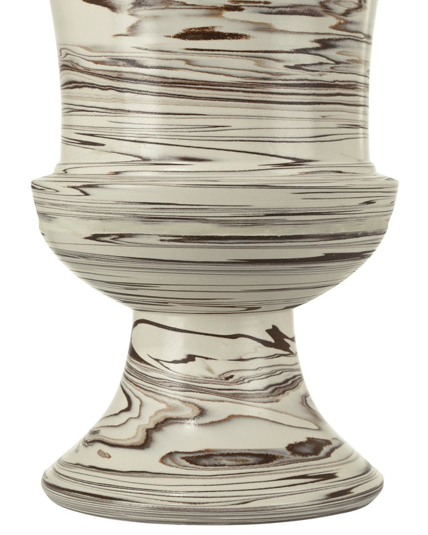 Jejune Beige Large Footed Vase - Scenario Home