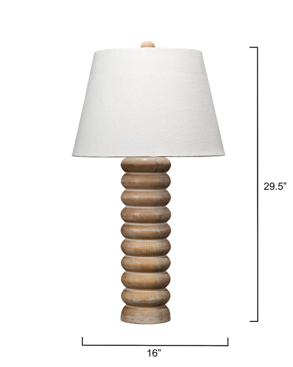 Abacus Table Lamp - Bleached Wood - Scenario Home