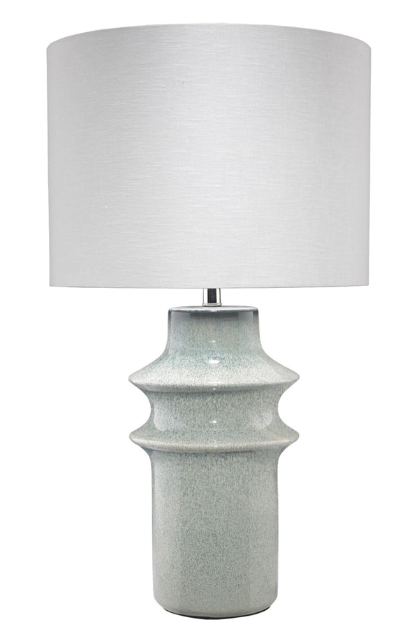 Cymbals Ceramic Table Lamp with Linen Shade - Scenario Home