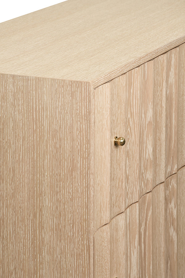 Angus Four Drawer Chest in Cerused Oak - Scenario Home