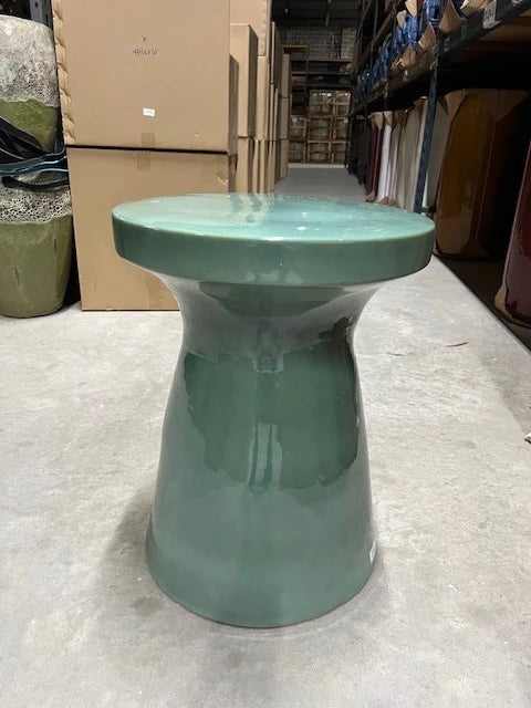 Large Round Peg Garden Stool - Light Green Kelp - Scenario Home