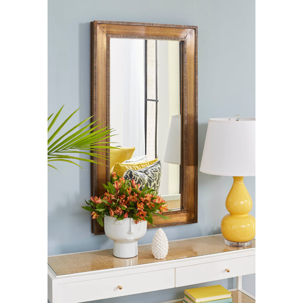 Antique Brass Sheathed Rectangular Mirror – Small | EllenCollection ...
