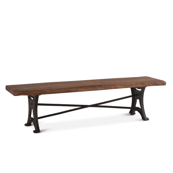Blayne 90" Live Edge Bench in Acacia with Walnut Finish - Scenario Home