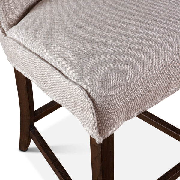 Avery 20" Counter Chair with White Linen and Dark Legs - Scenario Home