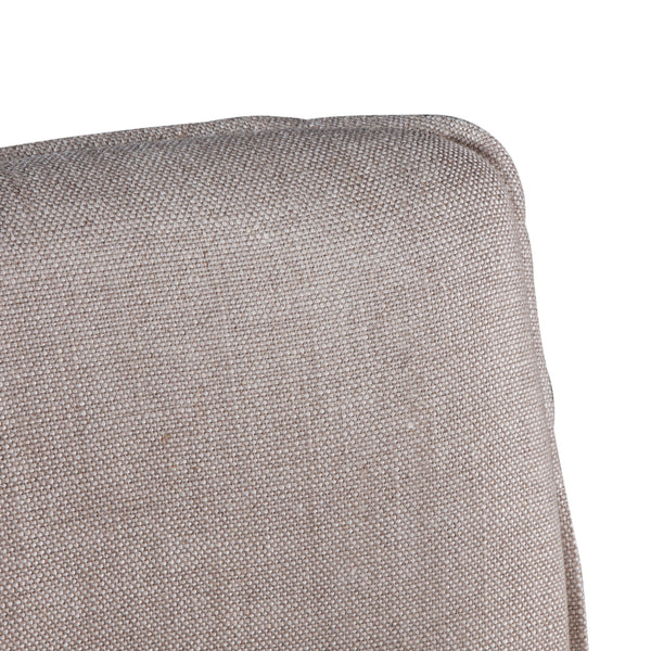 Avery Dining Chair in Off White Linen with Dark Legs - Scenario Home