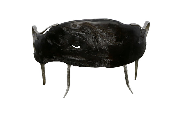 Graven Live Edge Bench, Black - Scenario Home