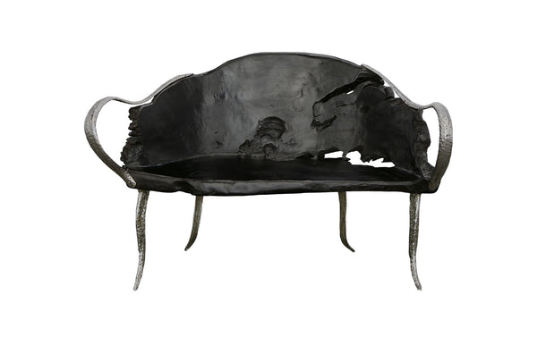 Graven Live Edge Bench, Black - Scenario Home