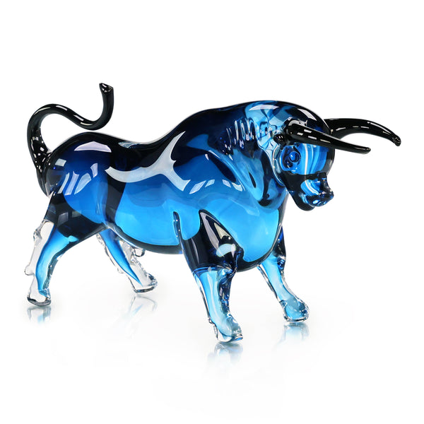 Glass Bull Sculpture - Scenario Home