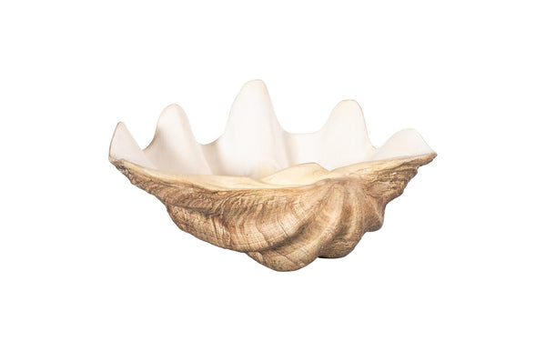 Cast Clam Shell Bowl, Faux Finish, SM - Scenario Home