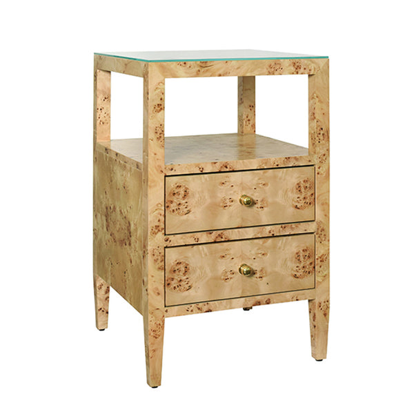 Roscoe Side Table in Burl Wood - Scenario Home