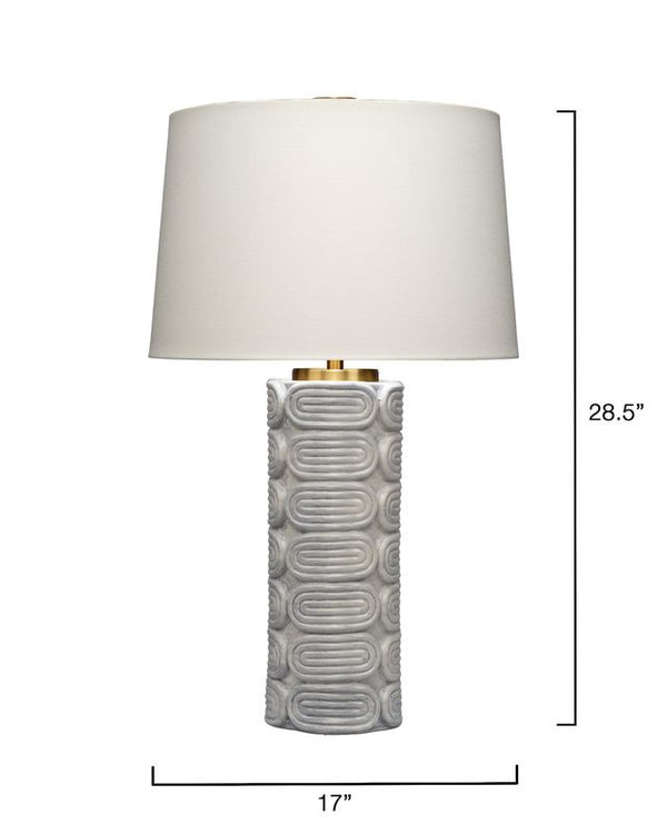 Wright Table Lamp in Light Blue Reactive Glaze - Scenario Home