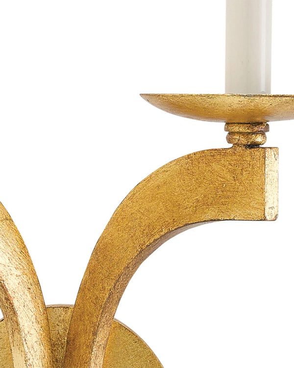 Venus Silver Wall Sconce -Antique Gold Leaf - Scenario Home