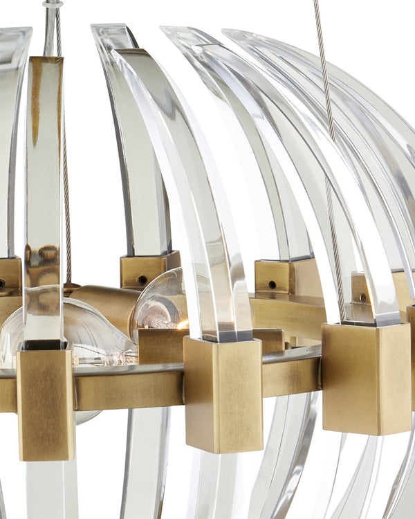 Coquette Small Brass Chandelier - Scenario Home