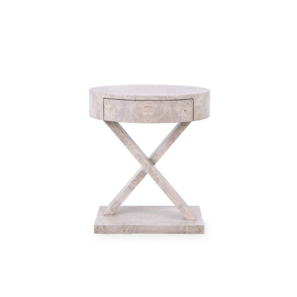 Modena 1-Drawer Side Table, Light Burl | Modena Collection | Villa & H ...
