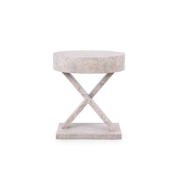 Modena 1-Drawer Side Table, Light Burl | Modena Collection | Villa & H ...
