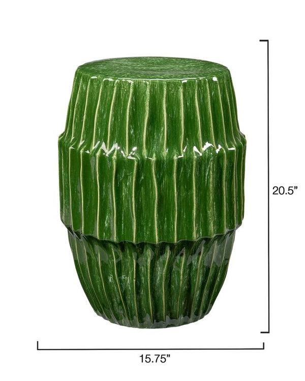 Algae Ceramic Side Table, Green - Scenario Home