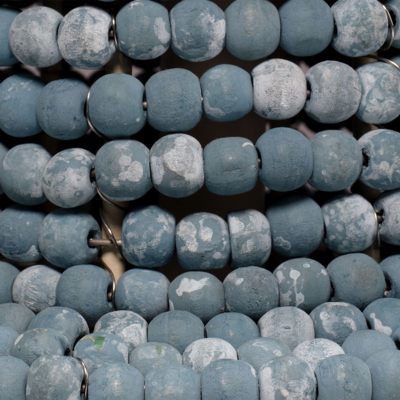 Rowan Table Lamp in Blue Wood Beads - Scenario Home