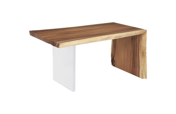 Waterfall Desk, Natural, Acrylic Leg - Scenario Home
