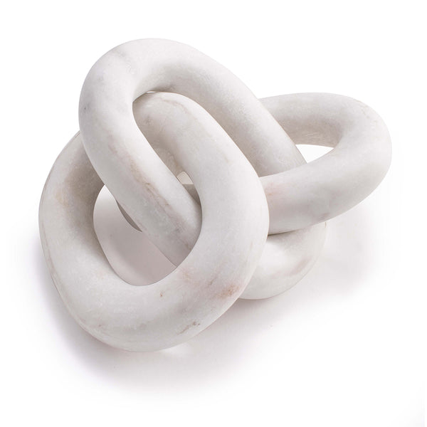 Regina Andrew Marble Chain Sculpture – White - Scenario Home