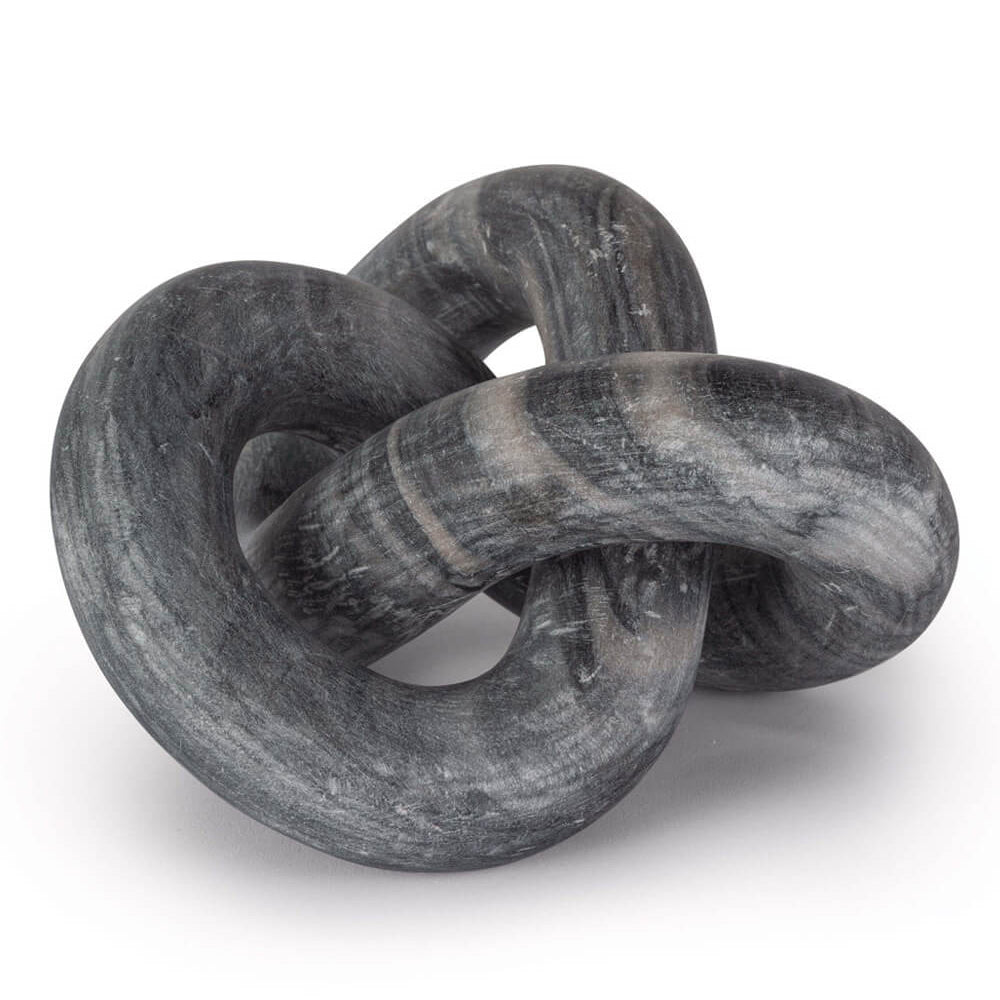 Regina Andrew Infinite Loop Marble Sculpture – Black - Scenario Home