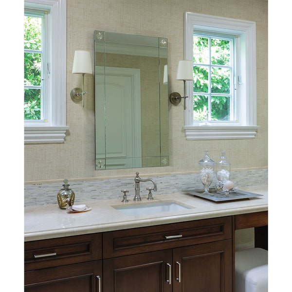 Etched Corner Detail Mirror - Scenario Home