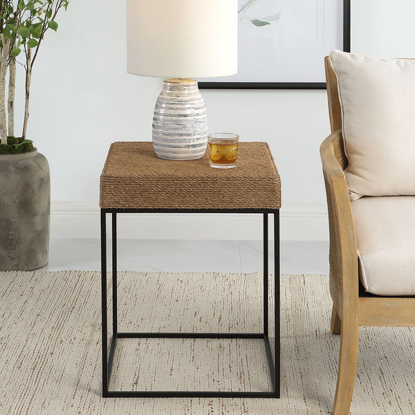 Uttermost Laramie Rustic Rope Accent Table - Scenario Home