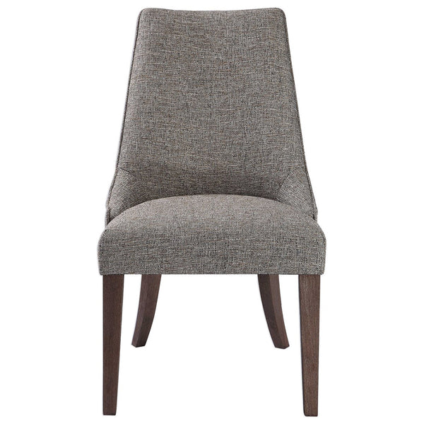 Slubbed Upholstery Armless Chair with Tapered Legs - Scenario Home
