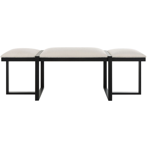 Uttermost Triple Cloud Modern Upholstered Bench - Scenario Home