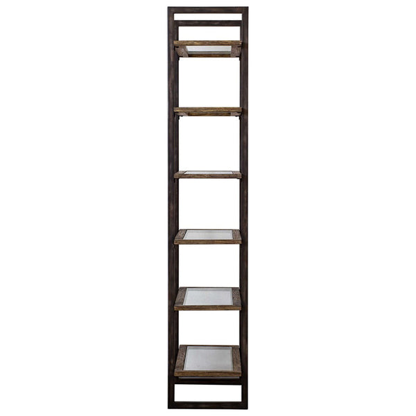 Iron, Glass & Wood 6-Shelf Etagere - Scenario Home Iron, Glass & Wood 6-Shelf Etagere - Scenario Home