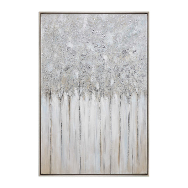 Oversized Abstract Trees Artwork – Multi Grey - Scenario Home