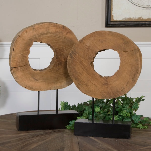 Ashlea Wooden Sculptures S/2 - Scenario Home