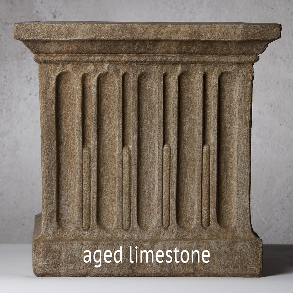 Large Cast Stone Tapered Square Planter - Aged Limestone (Additional P ...