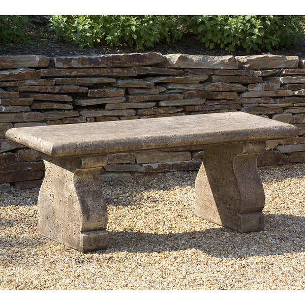Rustic Stone Bench - Brown Stone Patina - Scenario Home