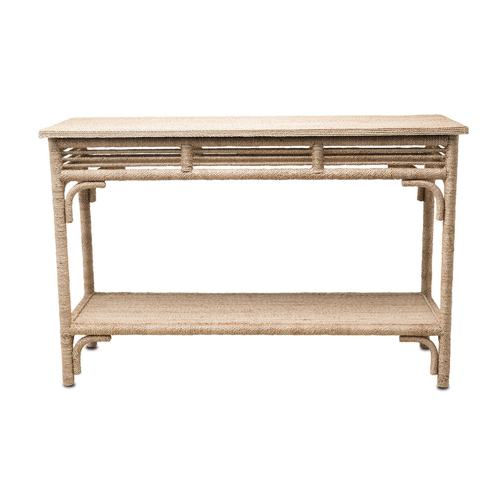Currey and Company Braided Rope Console - Natural - Scenario Home