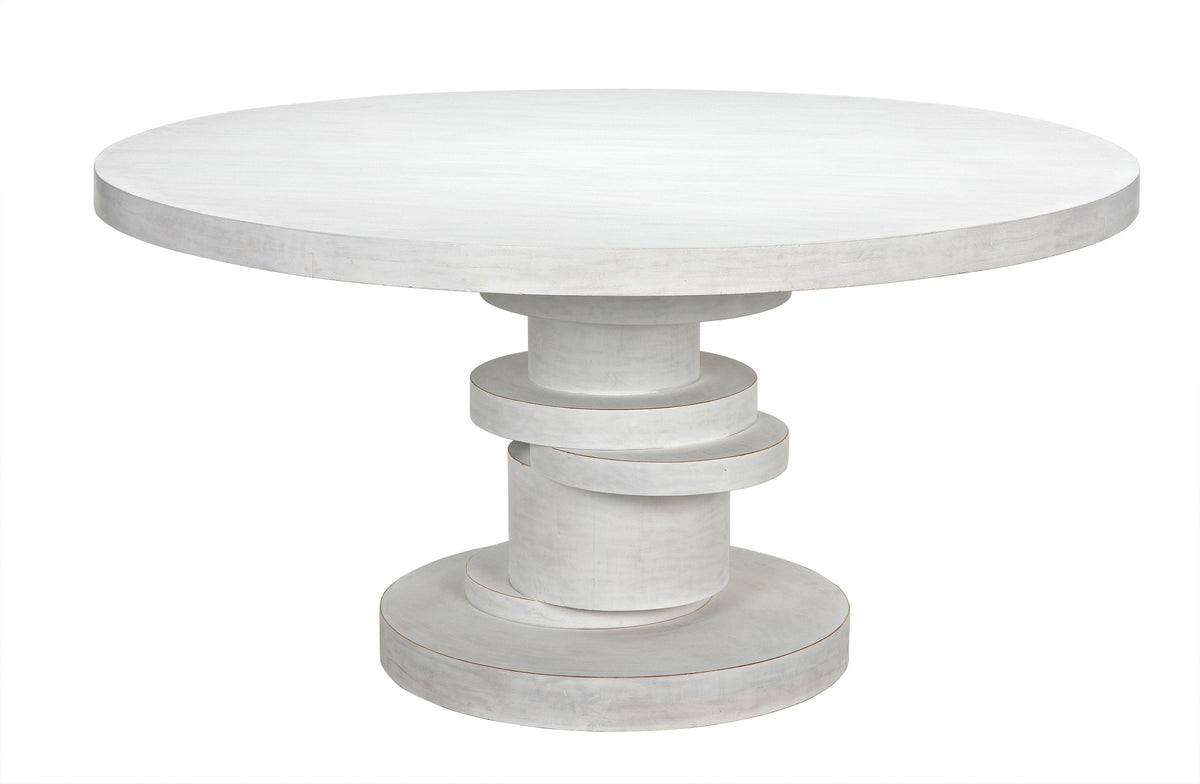 Hugo Dining Table 60", White Wash - Scenario Home