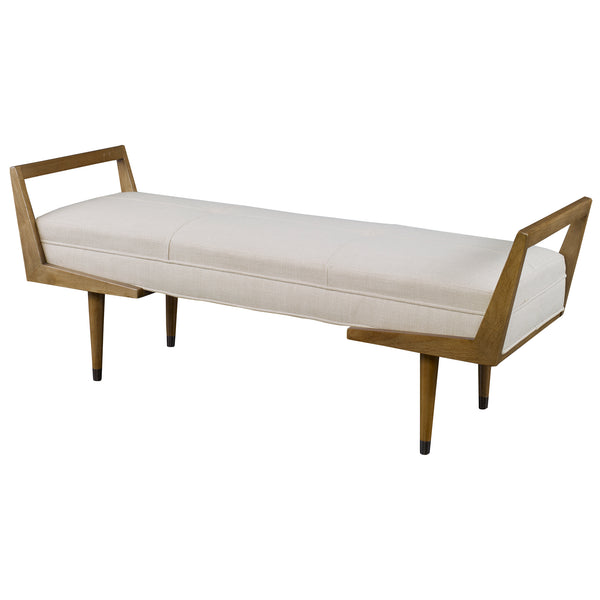 Waylon Modern Ivory Bench - Scenario Home