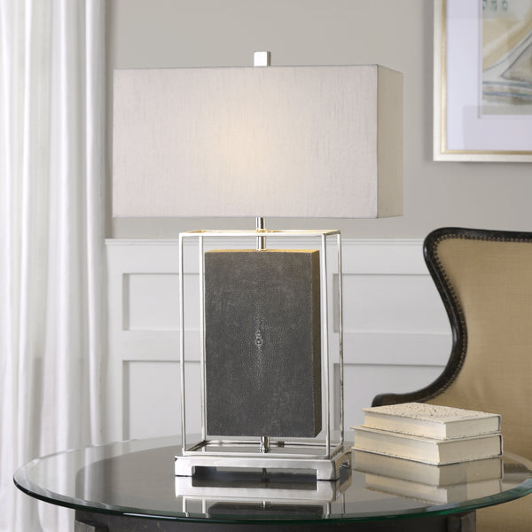 Sakana Gray Textured Table Lamp - Scenario Home