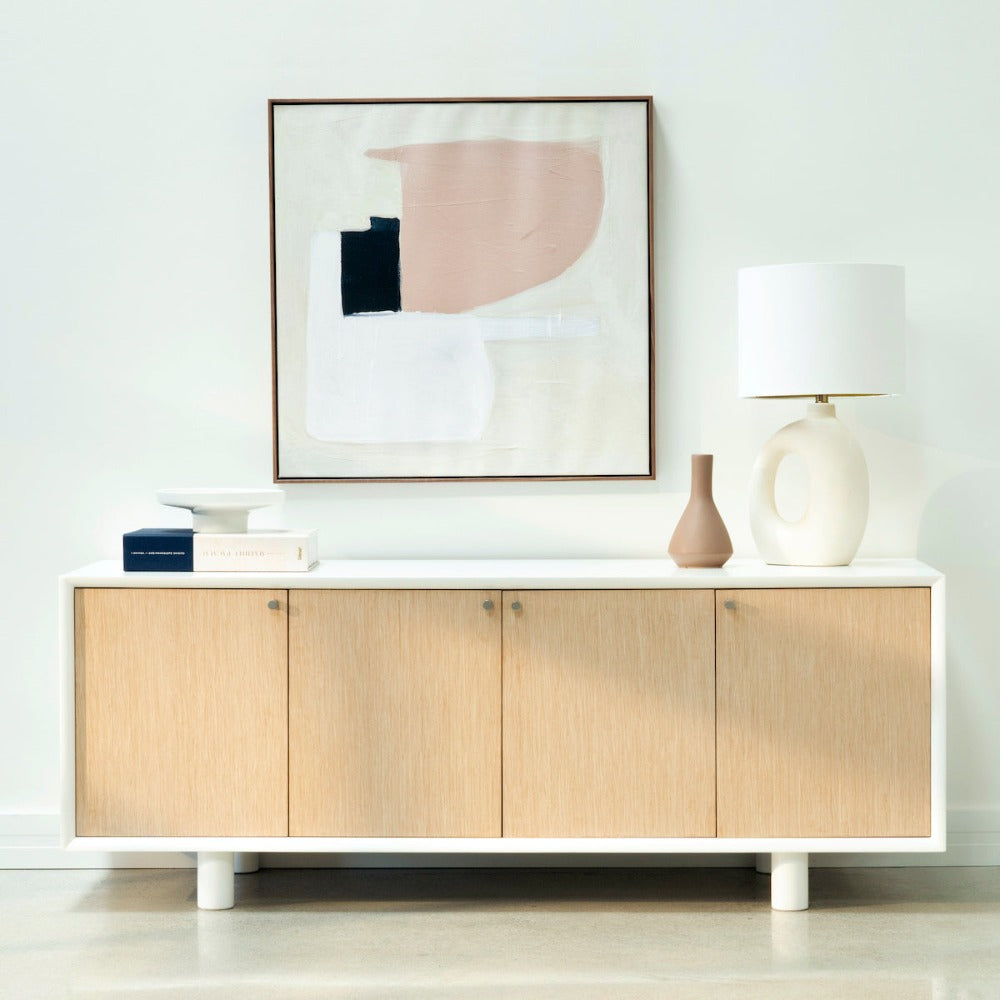 Zoe Four Door Entertainment Console with Veneer - Scenario Home